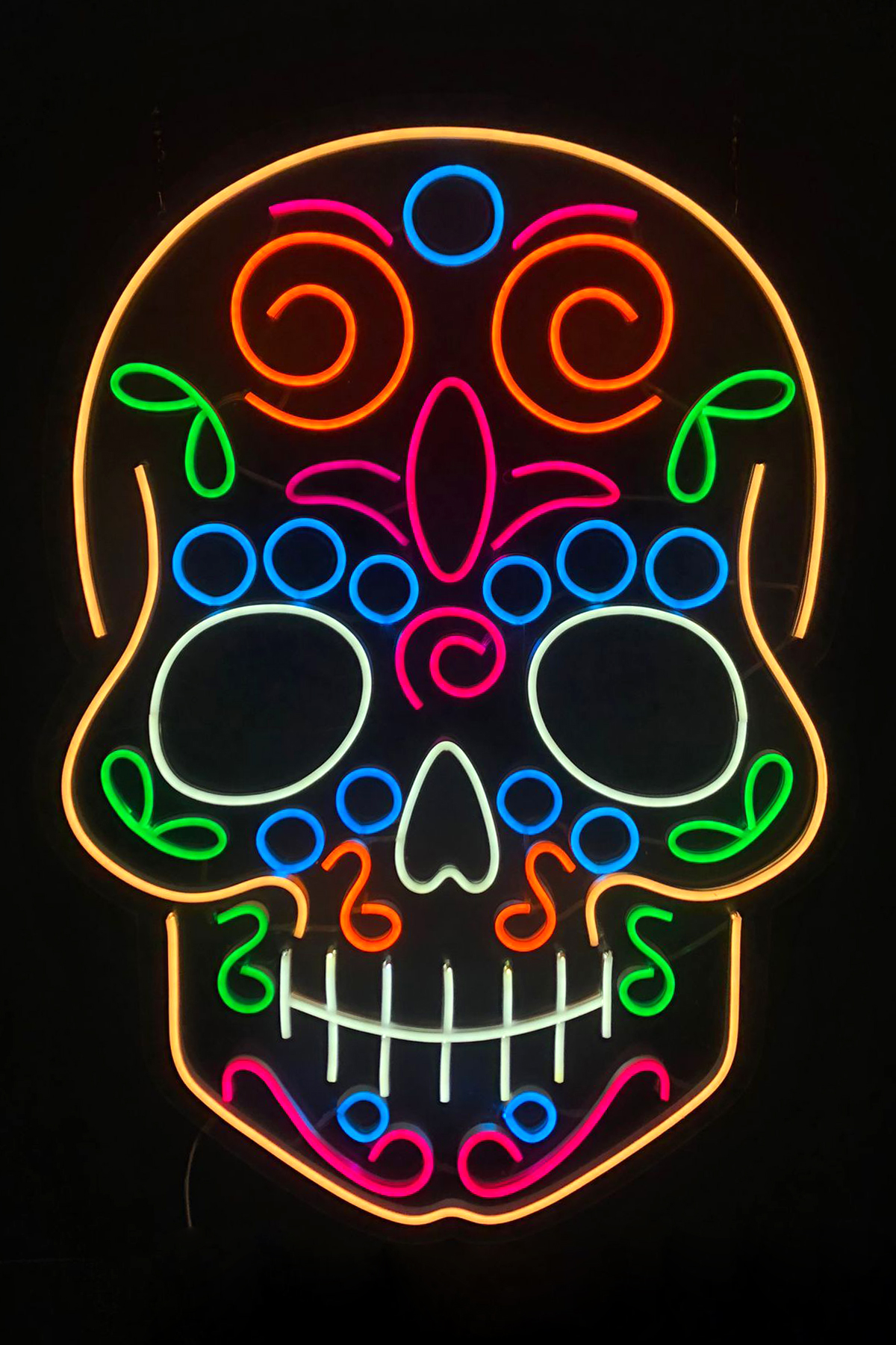 Aztek Kuru Kafa Neon Led Işıklı Tablo