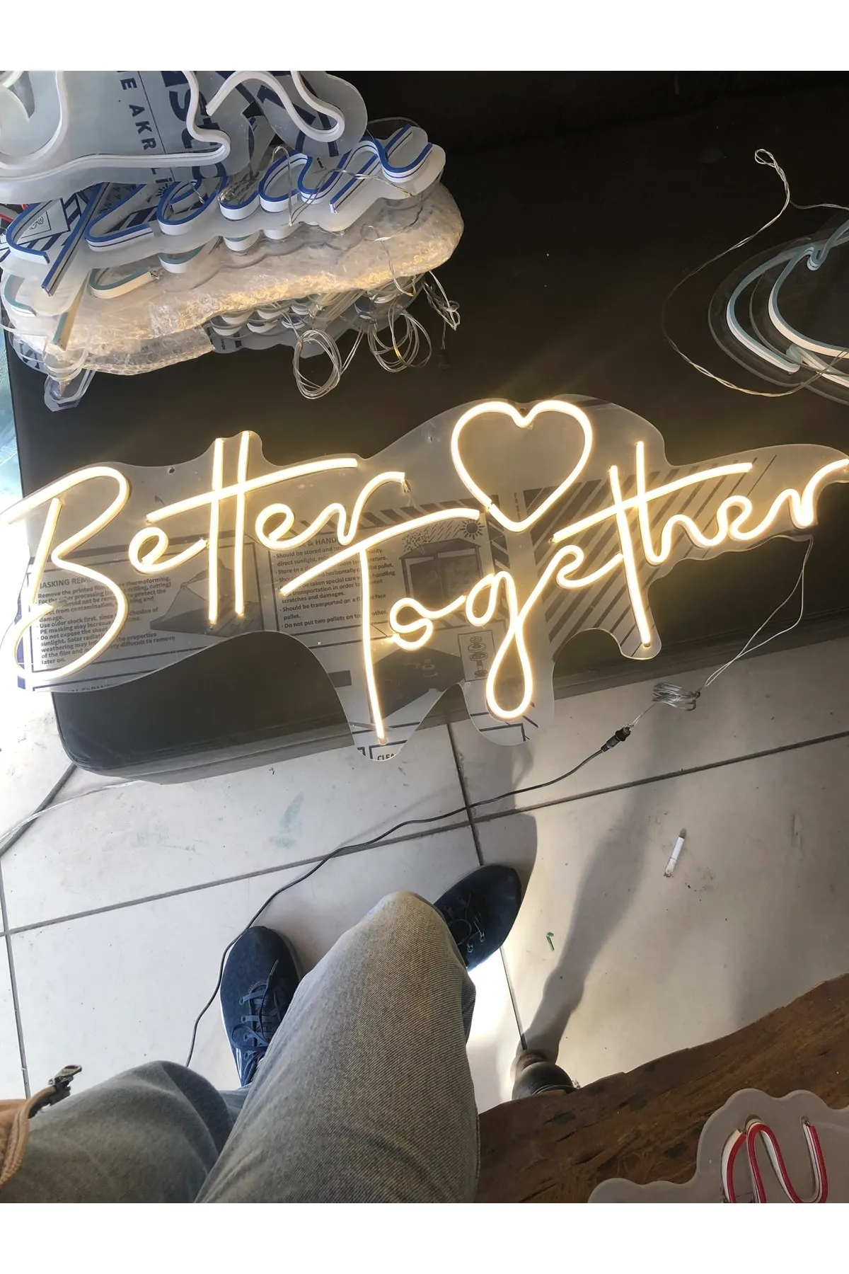 Better Together Neon Led Işıklı Tablo v5