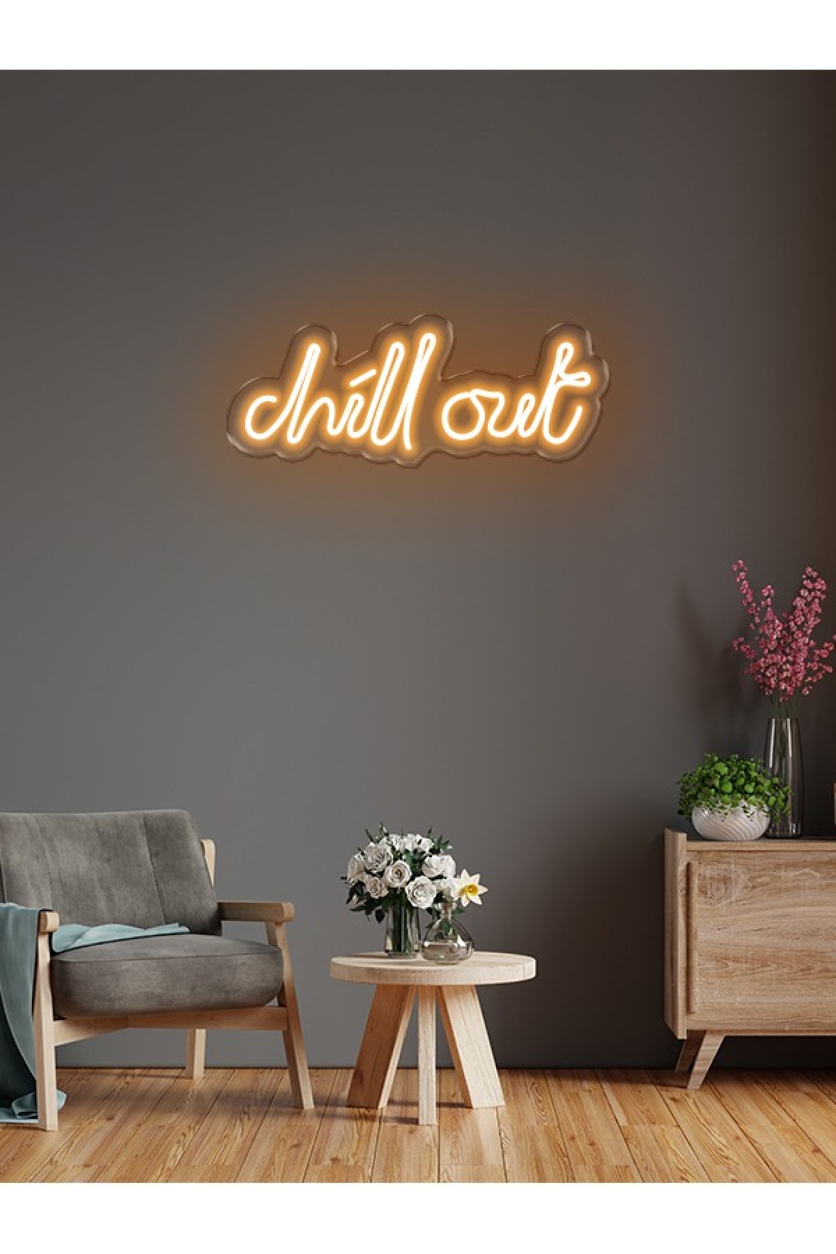 Chill Out Neon Led Işıklı Tablo