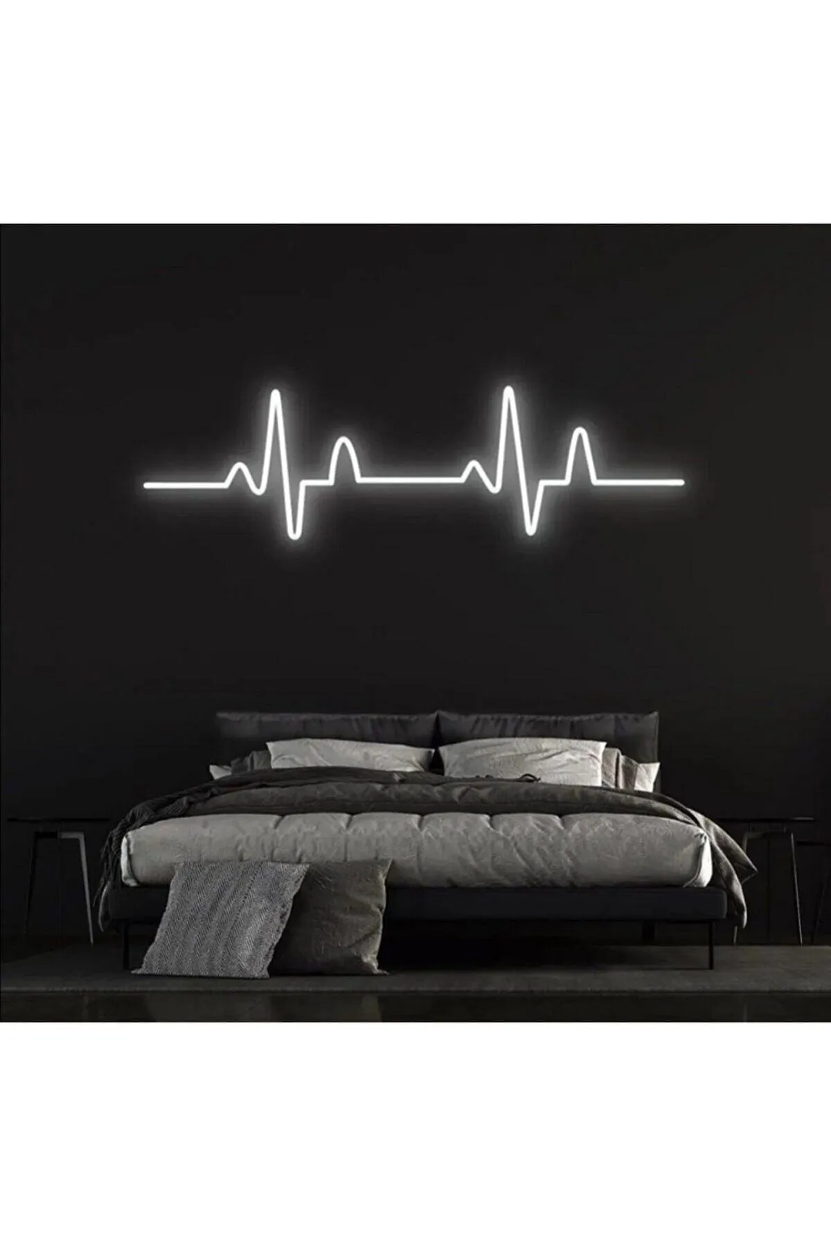 Kalp Ritmi Neon Led Işıklı Tablo v3