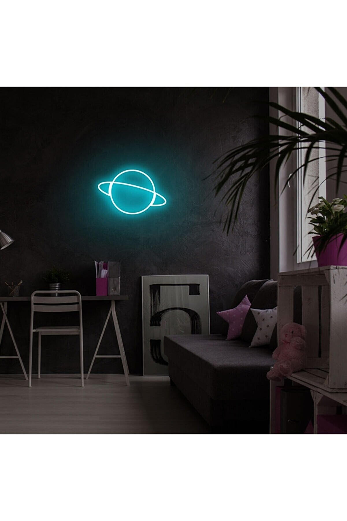 Satürn Neon Led Işıklı Tablo v2