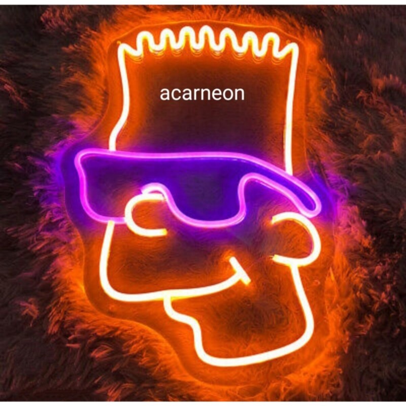 Simpsons Bart Neon Led Işıklı Tablo