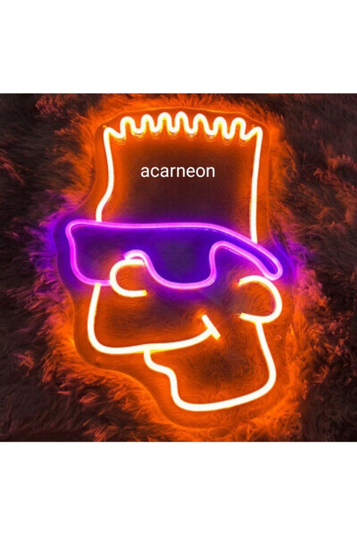 Simpsons Bart Neon Led Işıklı Tablo